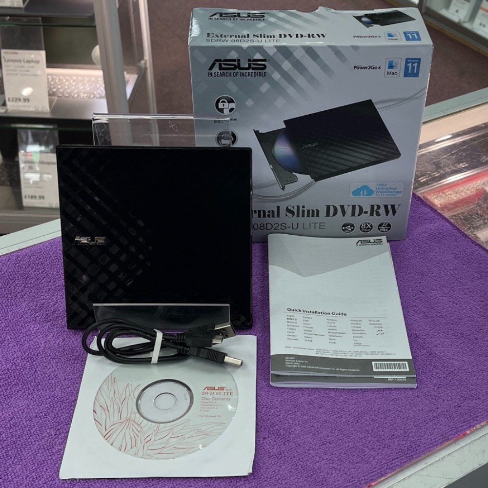 Pre-owned Asus External Slim Dvd Writer - Own4Less